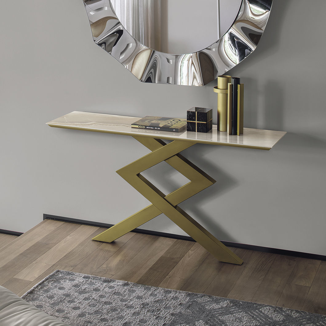 Consolle moderna - CROSS - Target Point - in vetro / in gres ...