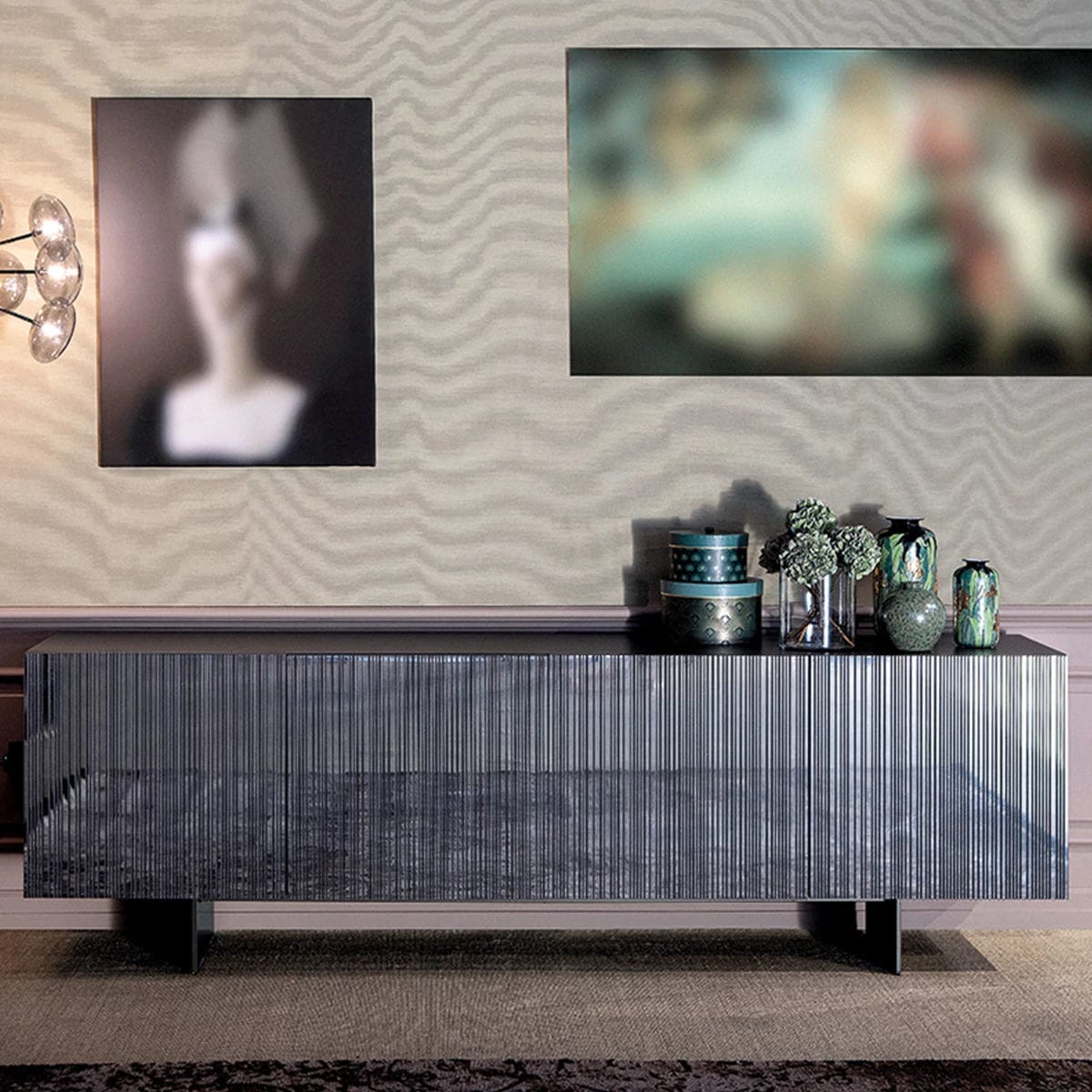 Credenza contemporanea - BARCODE - Tonin Casa - in metallo laccato / in ...