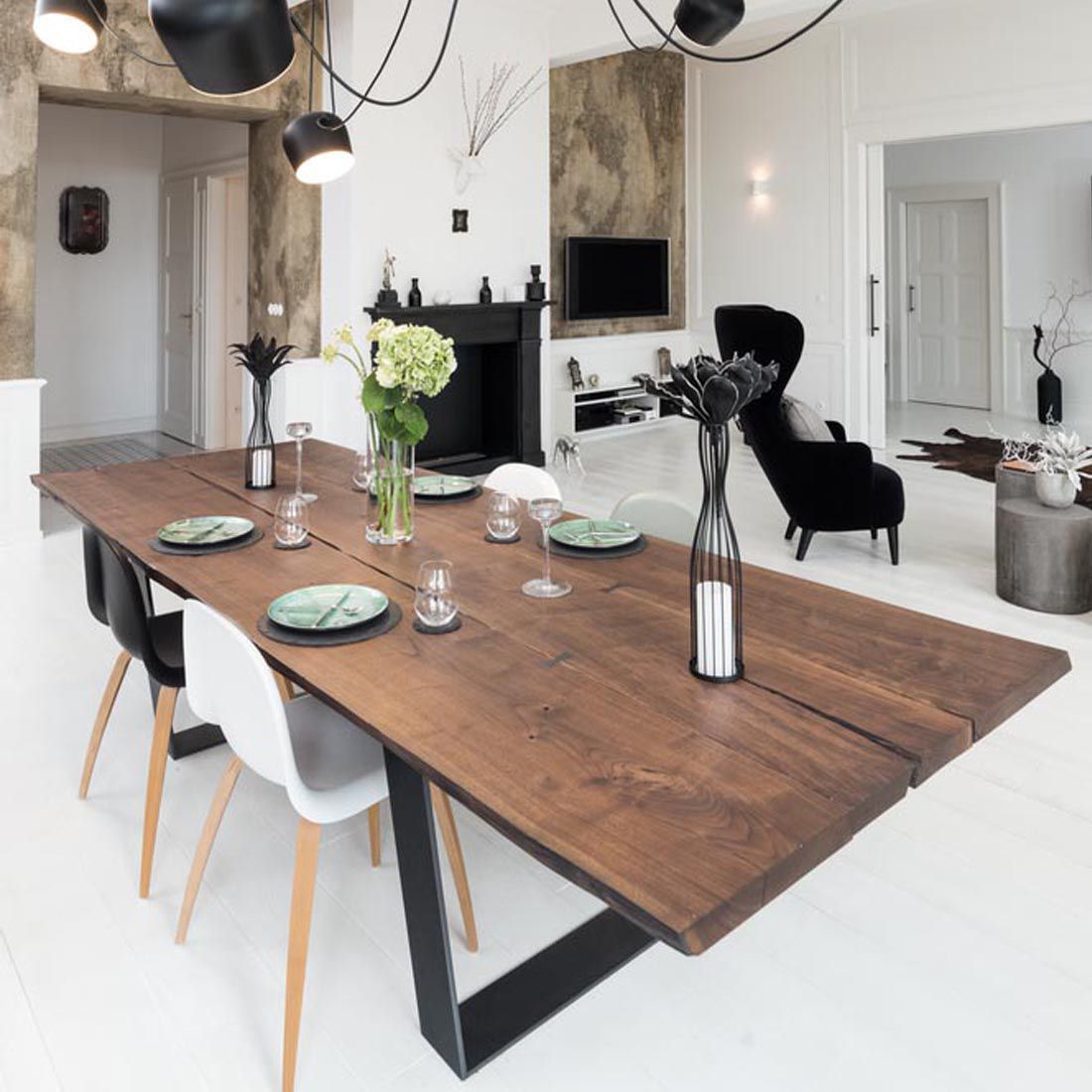 Tavolo da pranzo contemporaneo - BUTTERFLY - LUGI - in rovere / in ...