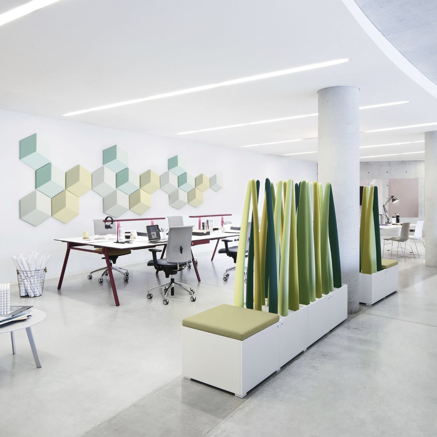 Panca per zona reception - PRÀ - Aresline - design / in legno / in tessuto