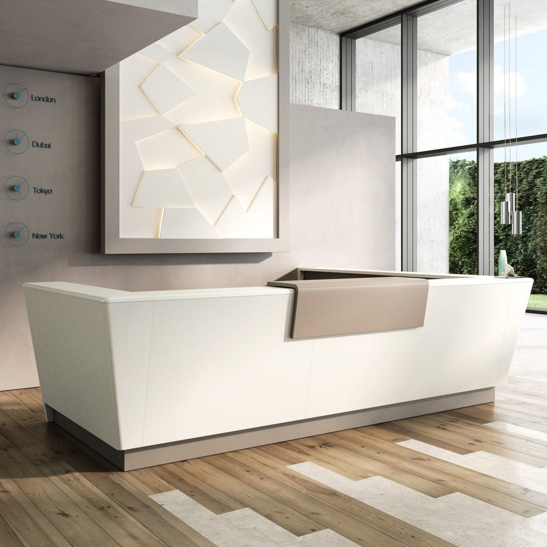 Banco reception modulare - PRIOR - Styloffice S.p.a. - curvo / in legno ...