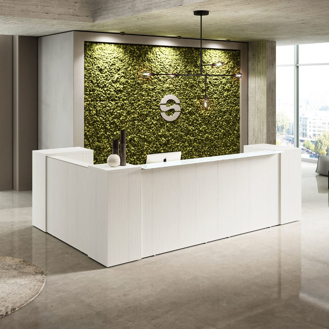 Banco reception modulare - AXIOM - Styloffice S.p.a. - curvo / in legno ...