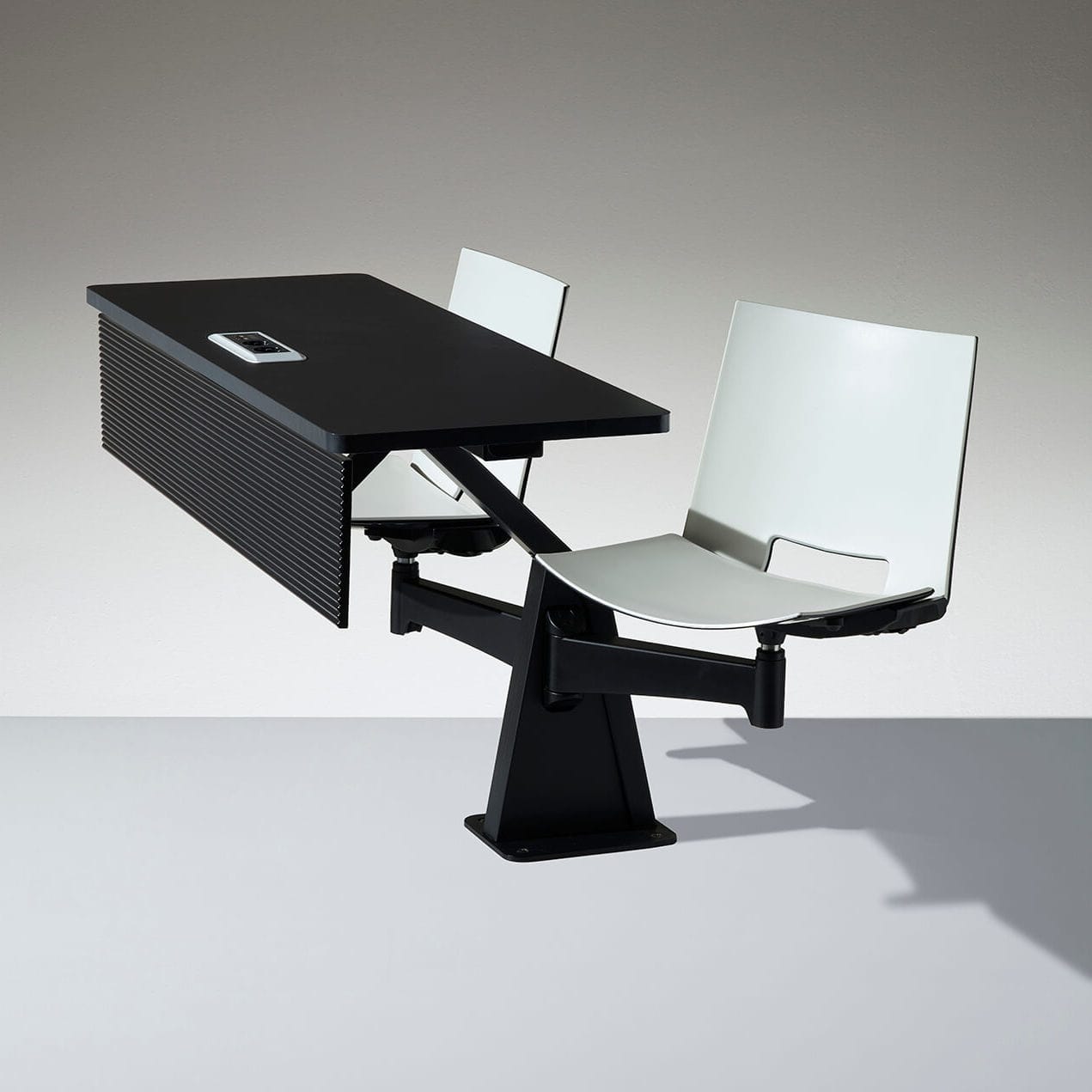 Sedia con tavolo integrato / moderna / girevole / in alluminio - ST12 ...