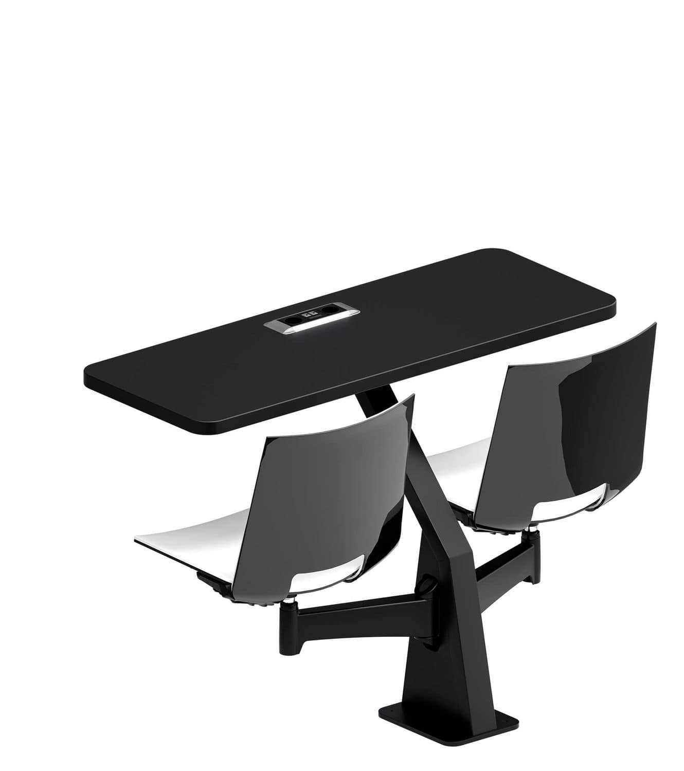 Sedia con tavolo integrato / moderna / girevole / in alluminio - ST12 ...