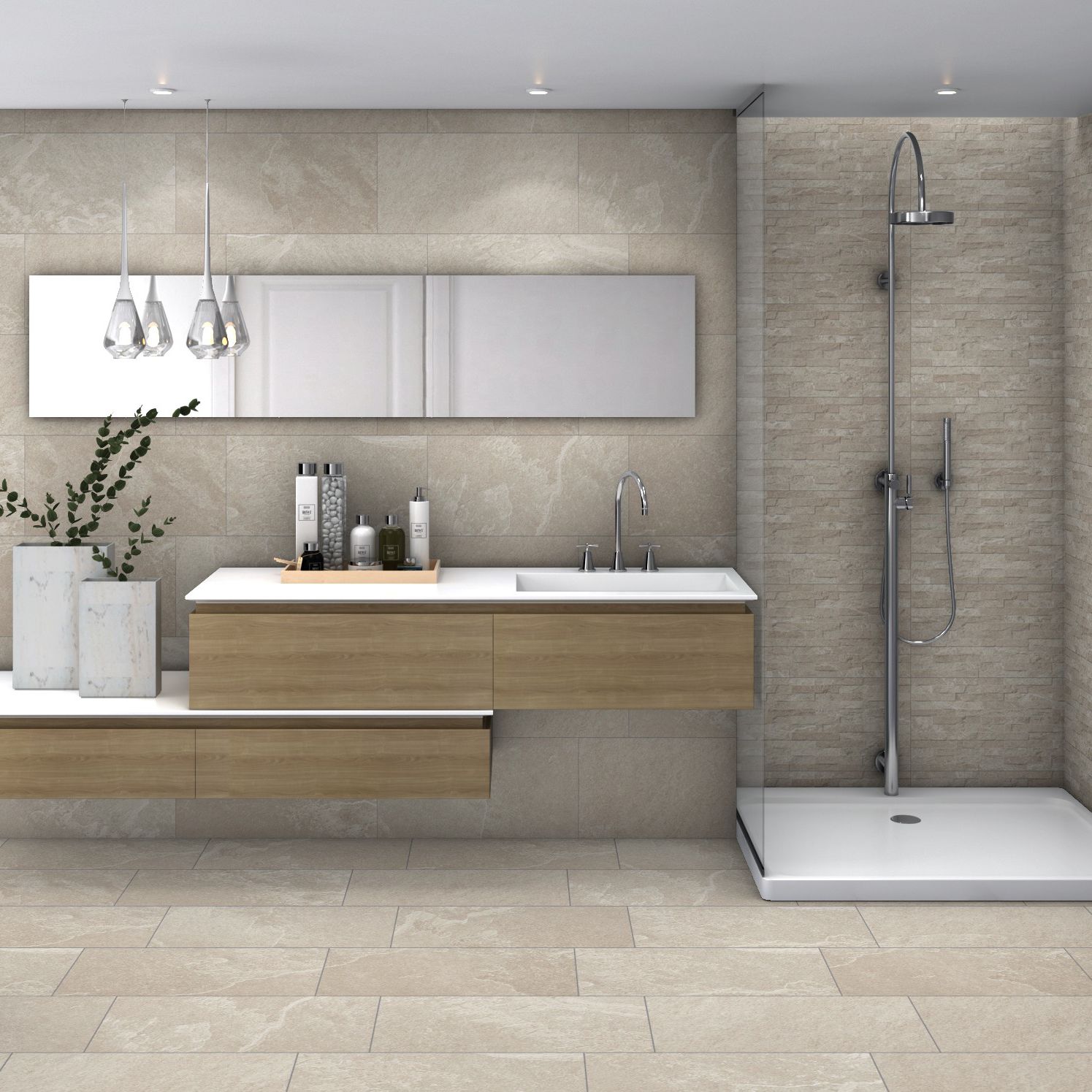 Piastrella da bagno - TIBET - Codicer - da parete / in gres porcellanato / a tinta unita