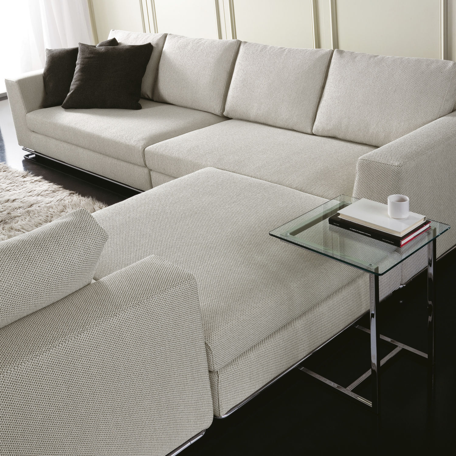 Divano modulare / moderno / in tessuto / in pelle - LEONARD - Respace ...