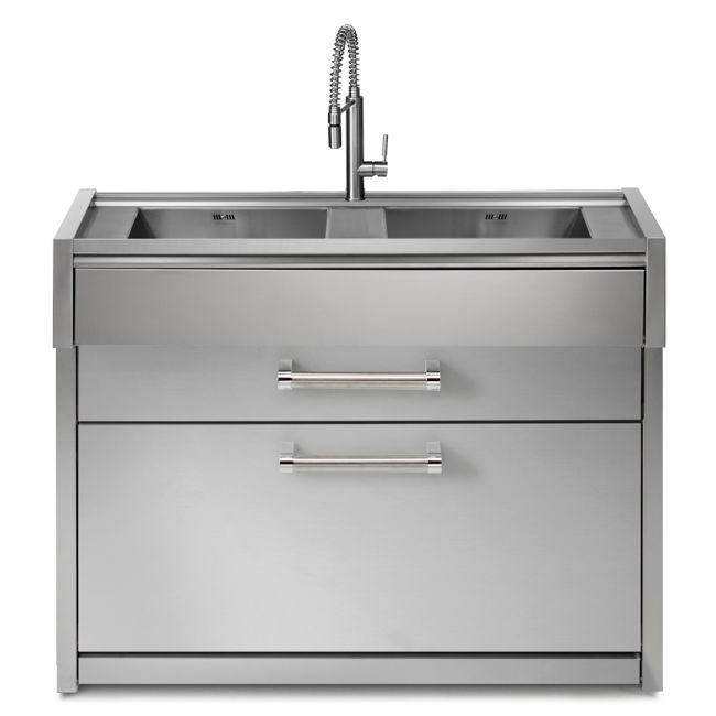 Mobile lavello in acciaio inox - SWING 120 - STEEL - per giardino / per ...