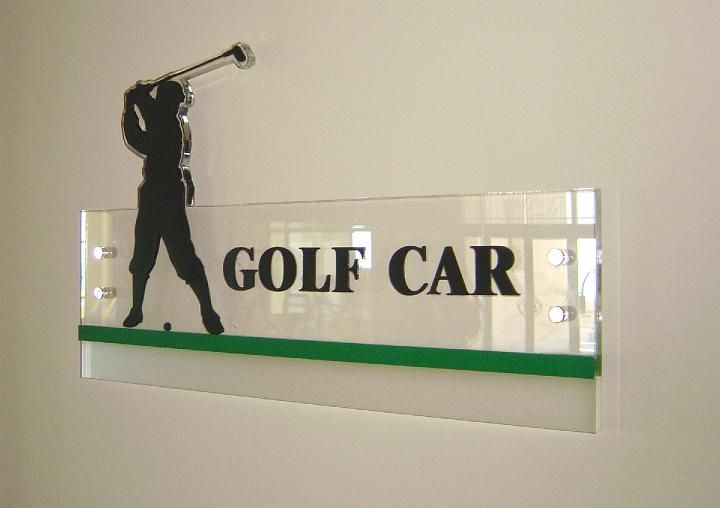 Cartello segnaletico da parete - PNH10 - Signo - in vetro / da interno