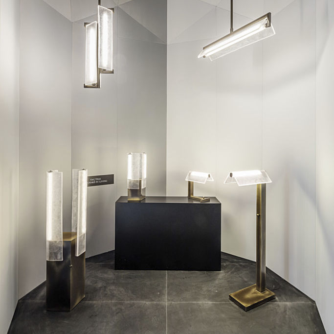 Lampada da terra - TAC TILE - LASVIT - in metallo / in vetro ...