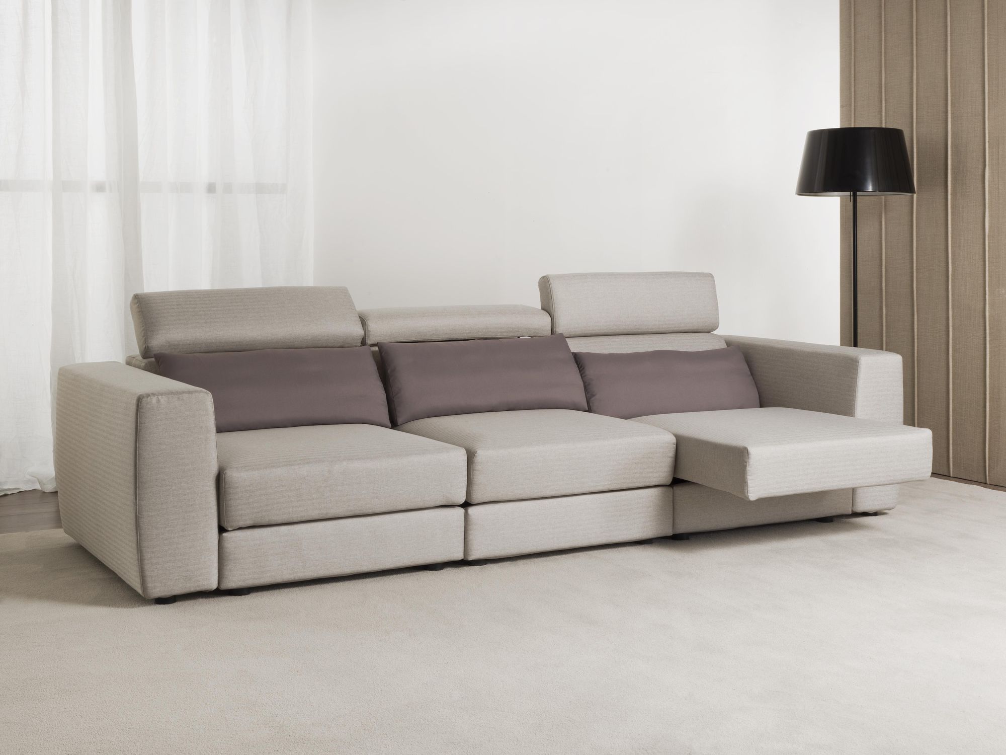 Divano moderno - RELAX - Divani Santambrogio - in tessuto / reclinabile