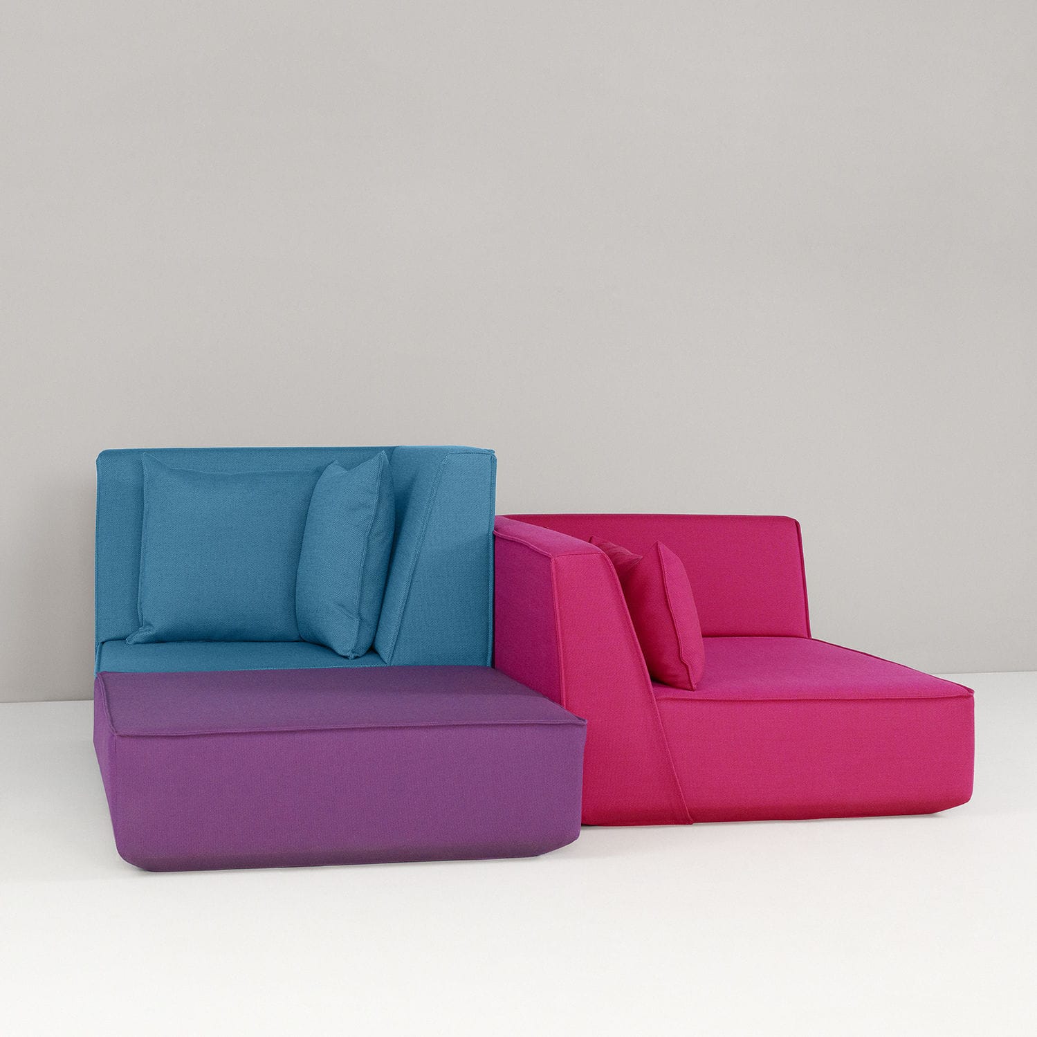 Divano modulare - SK409 - Cubit - d'angolo / moderno / multicolore