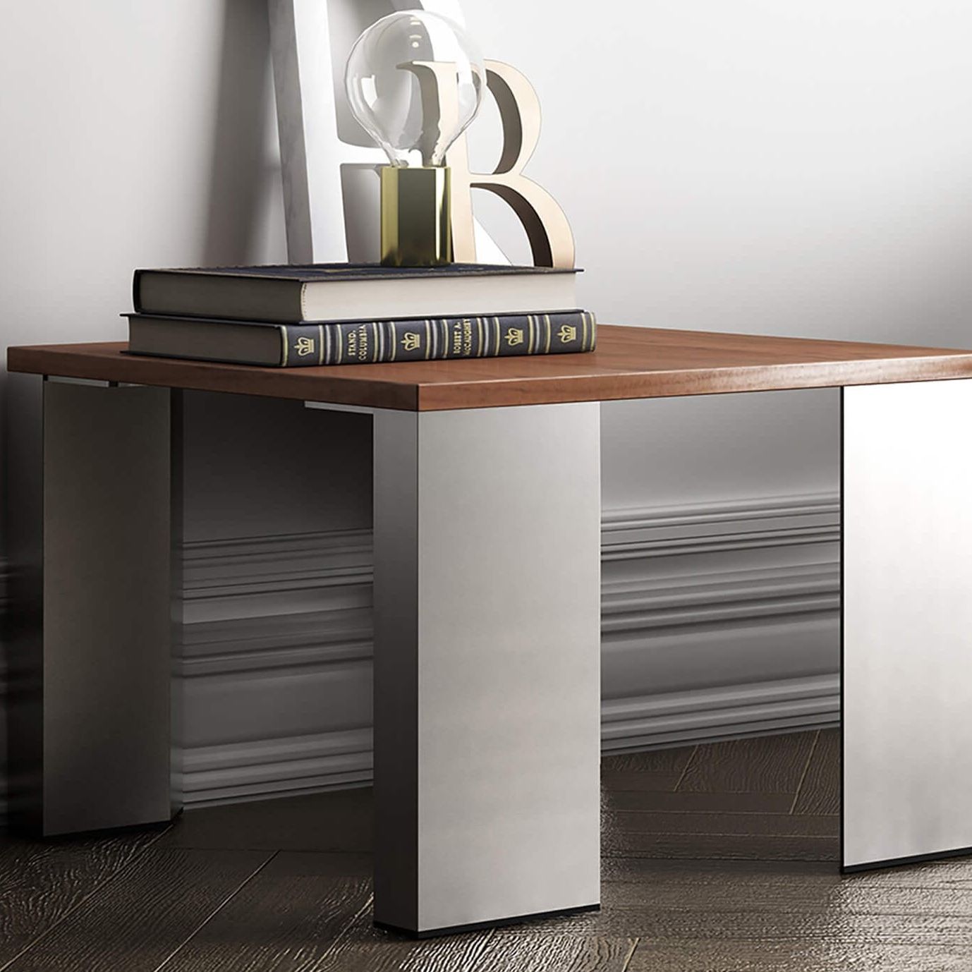 Tavolino basso moderno - ONO - Frezza - in legno / con supporto in ...