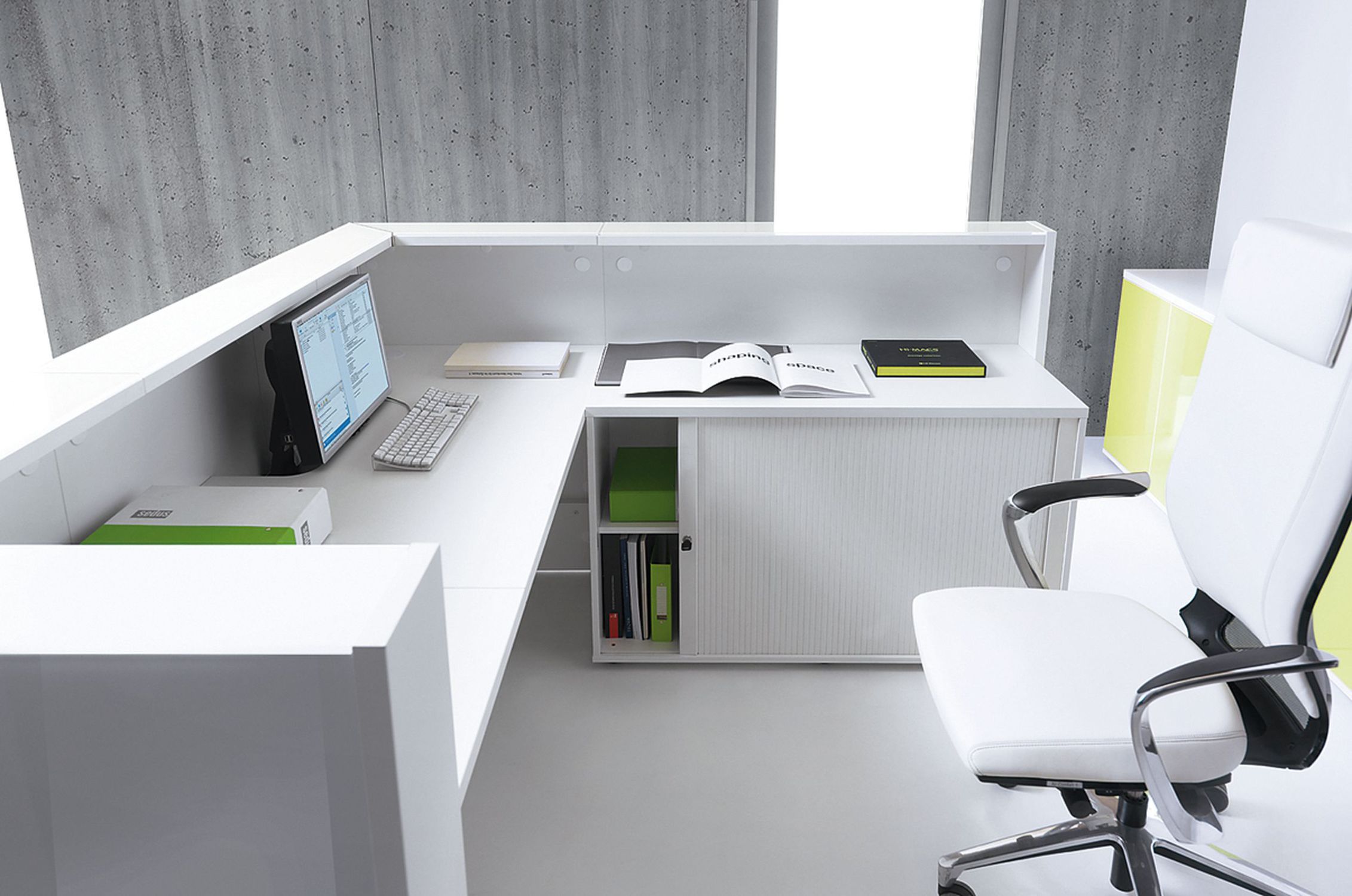 Banco reception modulare - LINEA: LIN40L - MDD - d'angolo / in laminato ...