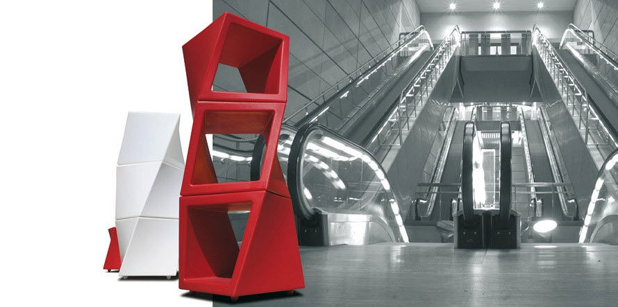 Scaffale design originale - TWISTY MAT - drydesign - in plastica ...