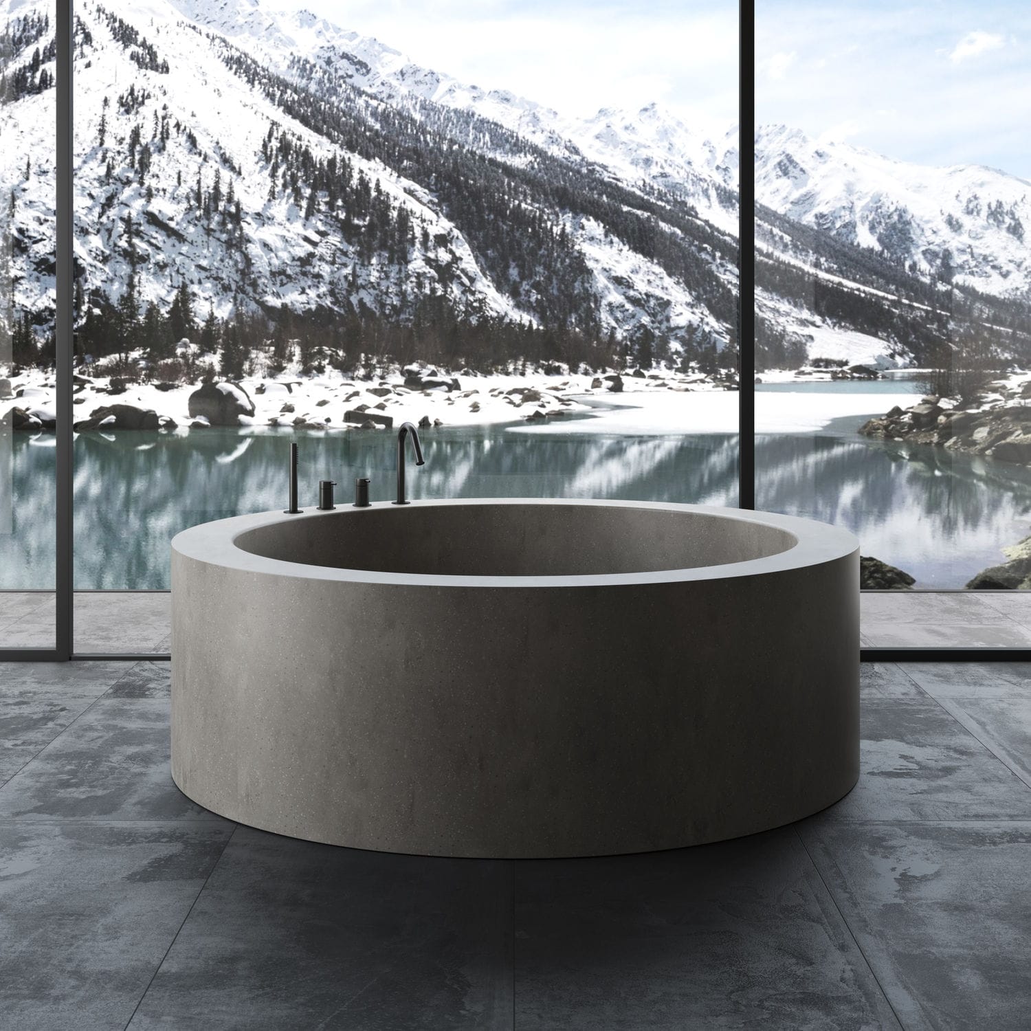 Vasca da bagno rotonda - ROTONDA MAXI - Rexa Design - da appoggio / per ambiente abitativo / in ...