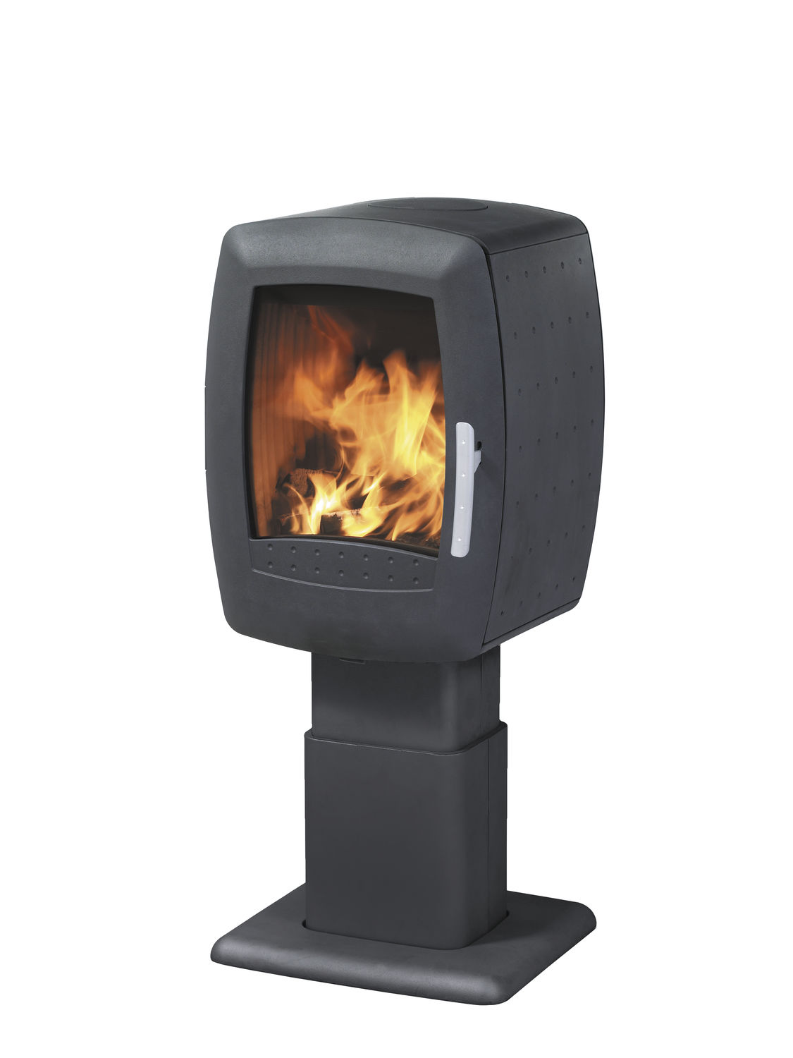 Stufa a legna - SMARTY ONE - Nordpeis - contemporanea / in metallo / nera
