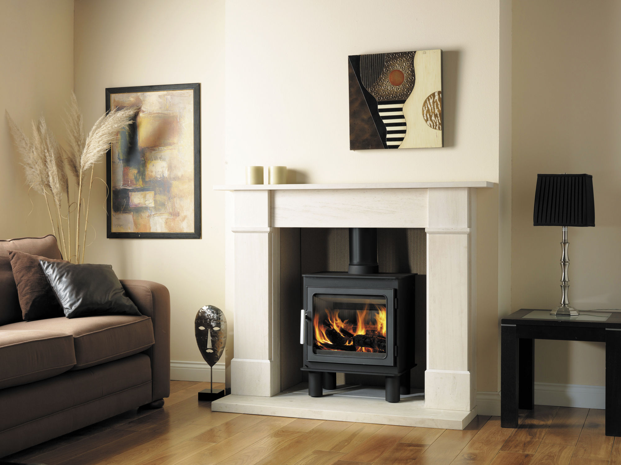 Stufa a legna - BERGEN - Nordpeis - contemporanea / in acciaio / nera