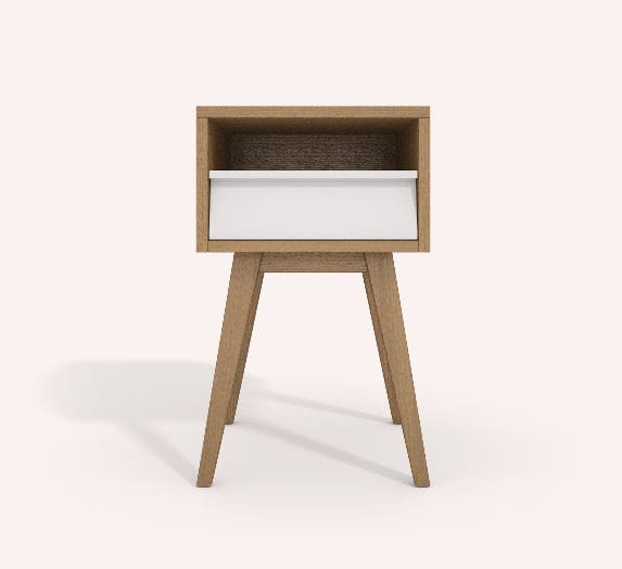 Comodino contemporaneo - ELEA - COCO-MAT - in rovere / rettangolare / per uso residenziale