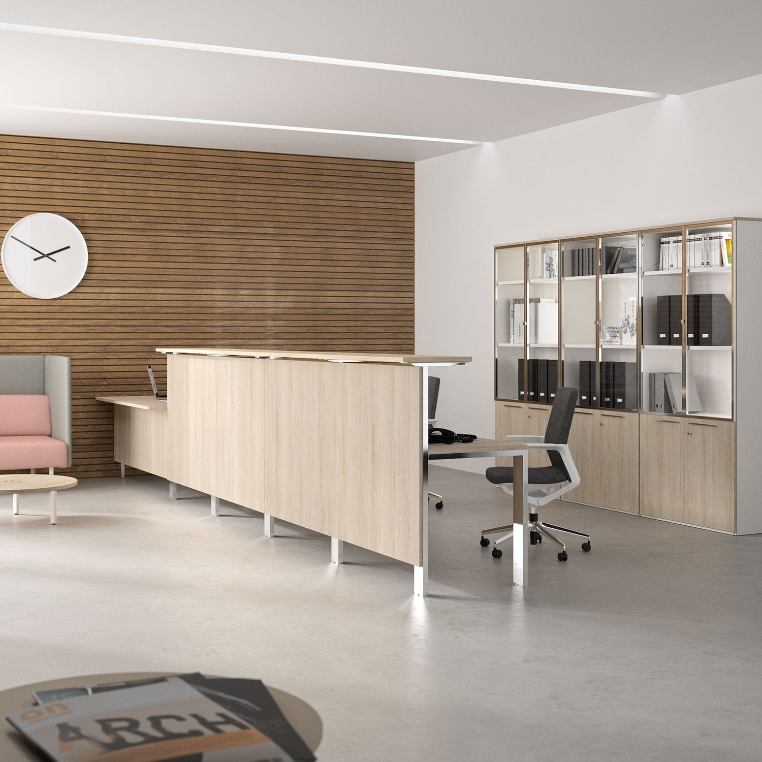 Banco reception in legno - CONCEPTO FREE - Ofifran