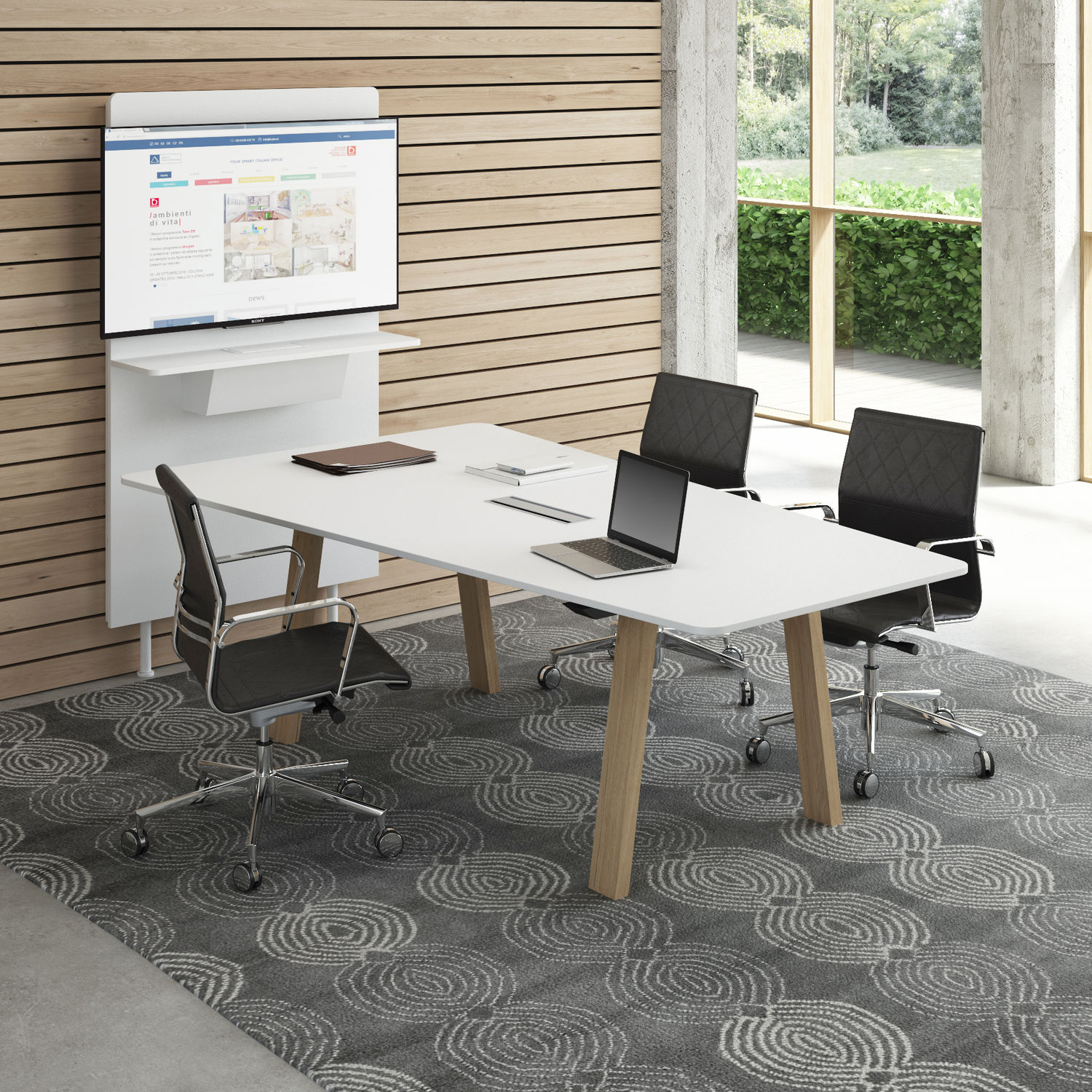 Tavolo da riunione moderno - TAKE OFF EVOLUTION - Bralco - in legno ...