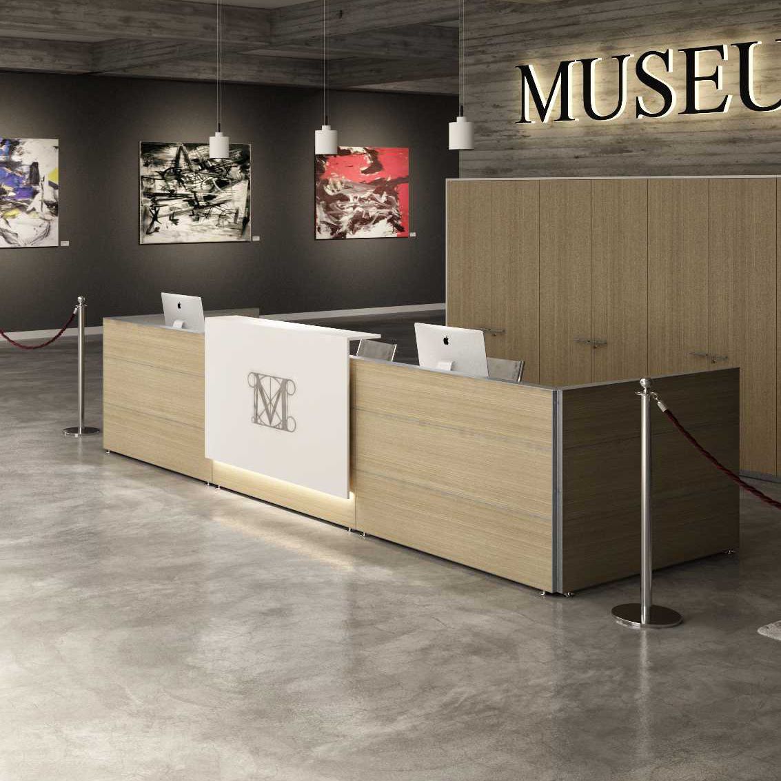 Banco reception modulare - RECEPTION - Bralco - impiallacciato in legno ...