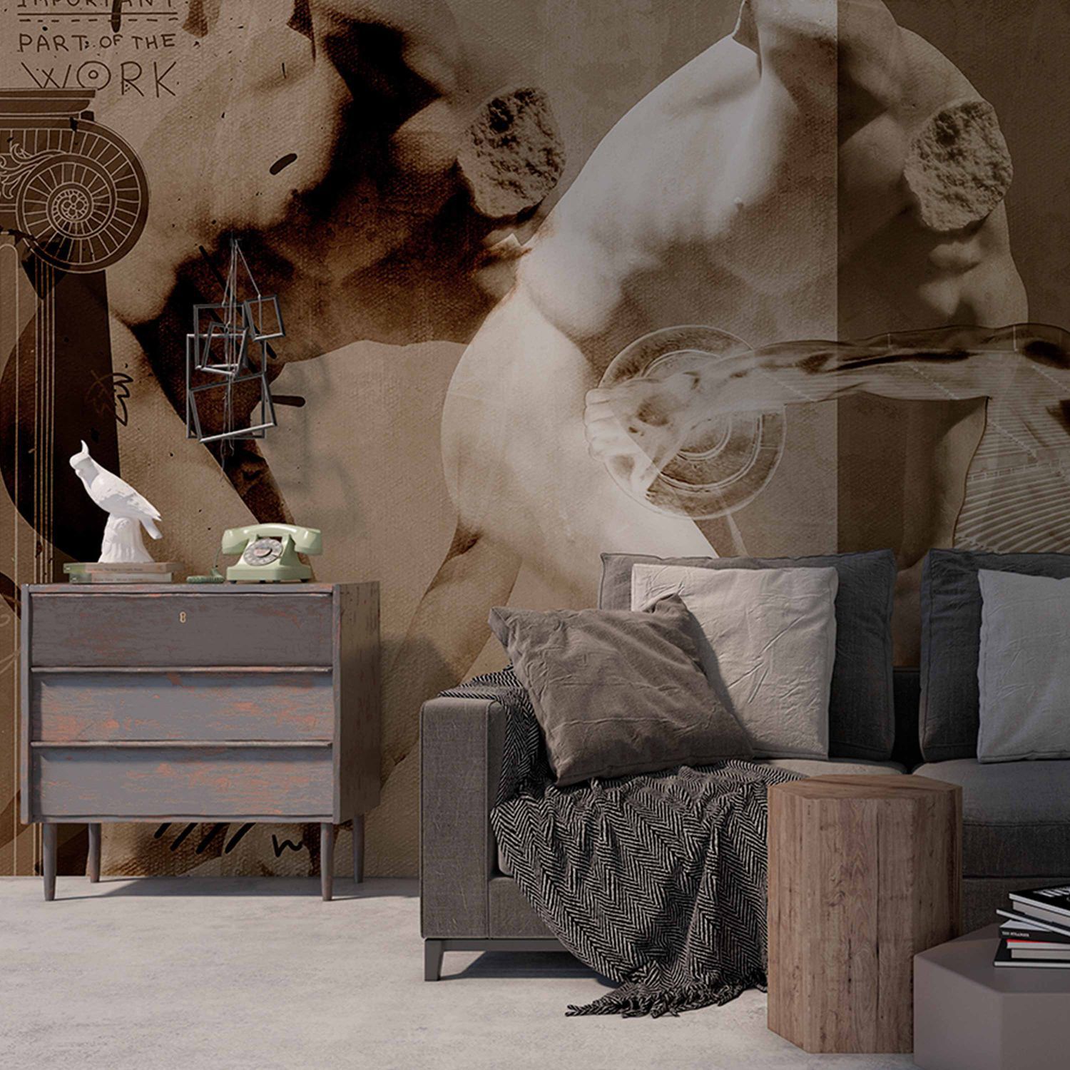 Carta da parati design originale - TF1.05 - YO2 DESIGNS - in vinile ...