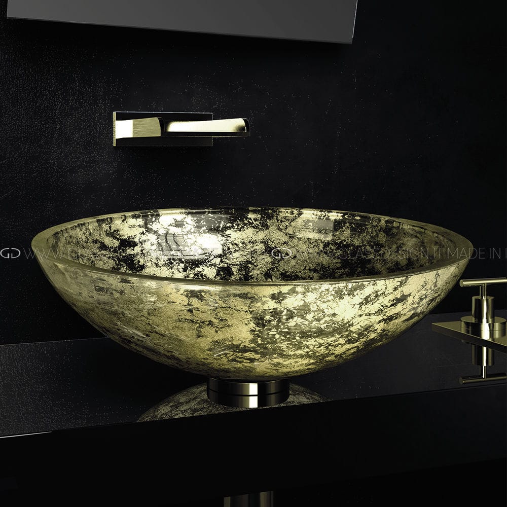 Lavabo da appoggio - Gala 40/44 - GLASS DESIGN Srl - in vetro / rotondo ...