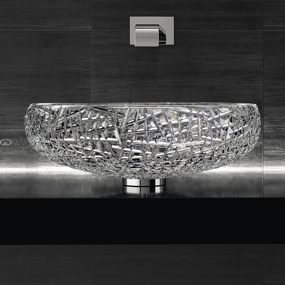Lavabo da appoggio - Scenic Ice - GLASS DESIGN Srl - in cristallo ...