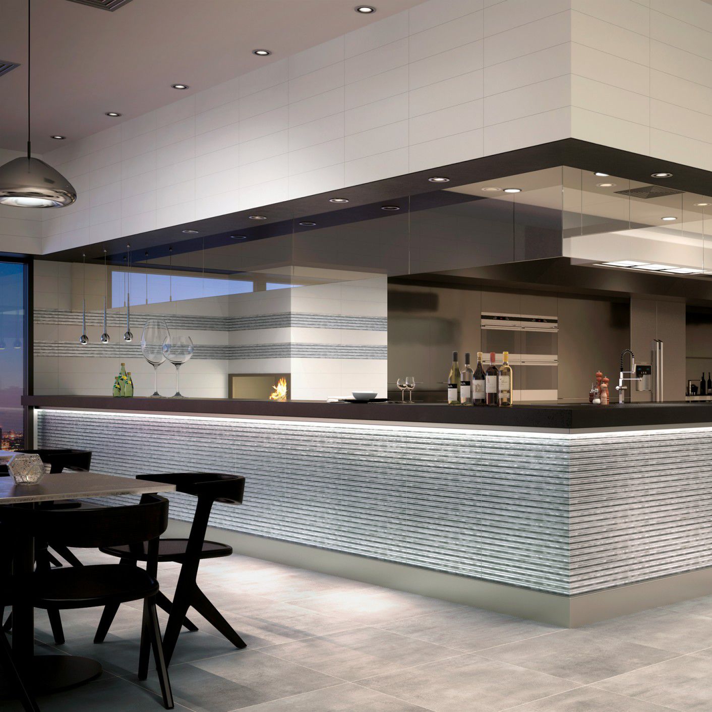 Listello in alluminio - ALEA GREY - DUNE - fatto a mano