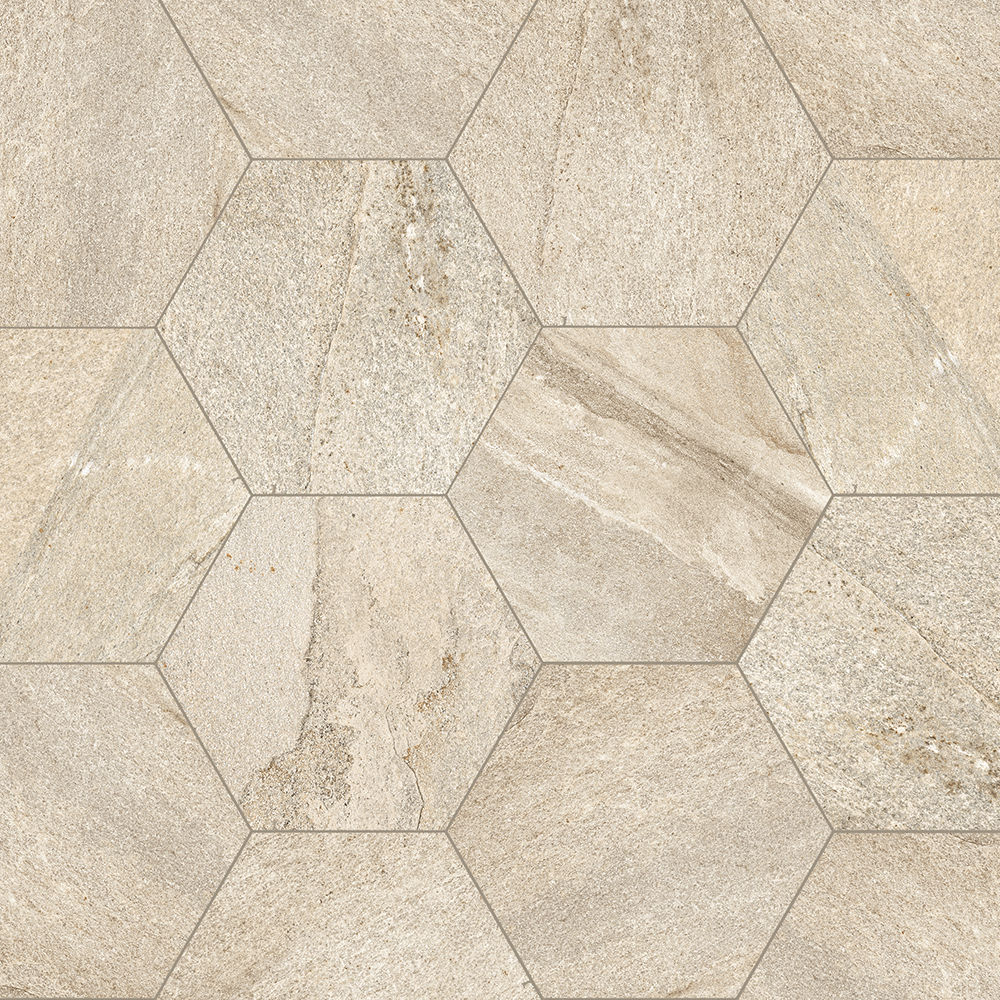 Pavé in gres porcellanato - STONE GRES - ESAGONO CAPPUCCINO - GRANULATI ...