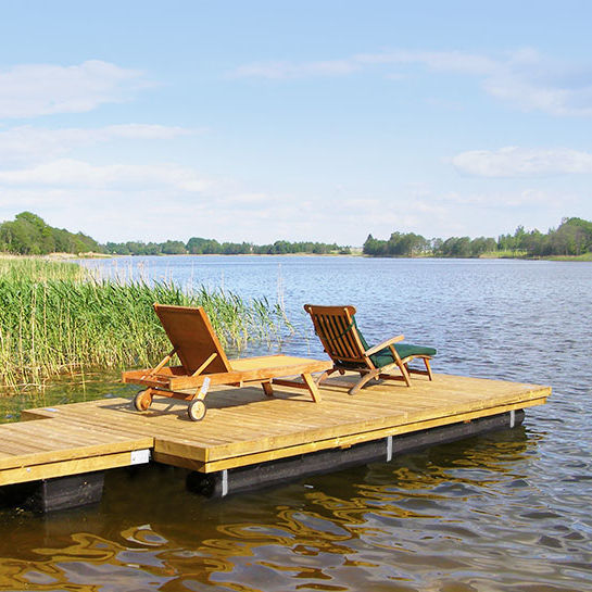 Pontile in legno - SYSTEM - Marinetek - in calcestruzzo / in plastica ...