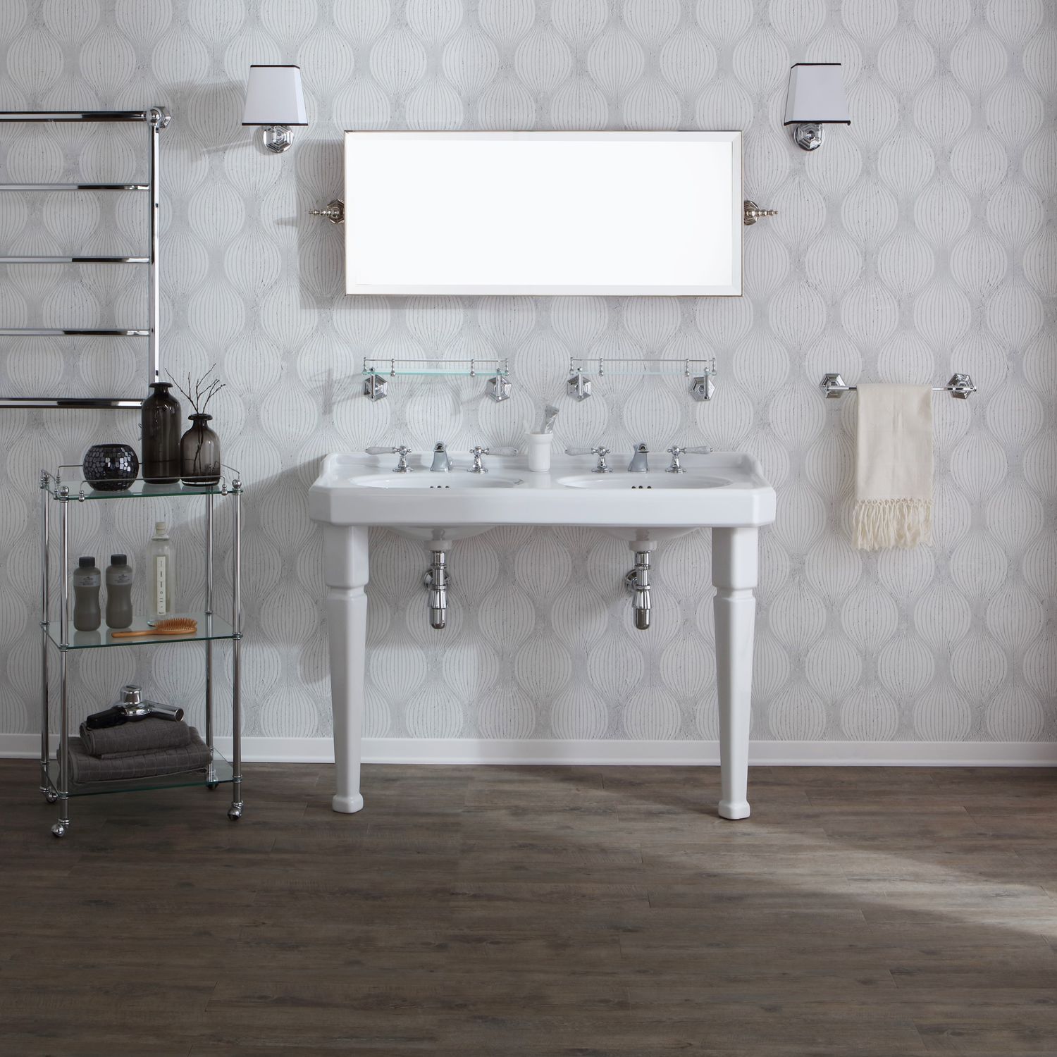 Lavabo con piedi - BP7120 - BLEU PROVENCE - in ceramica / doppio ...