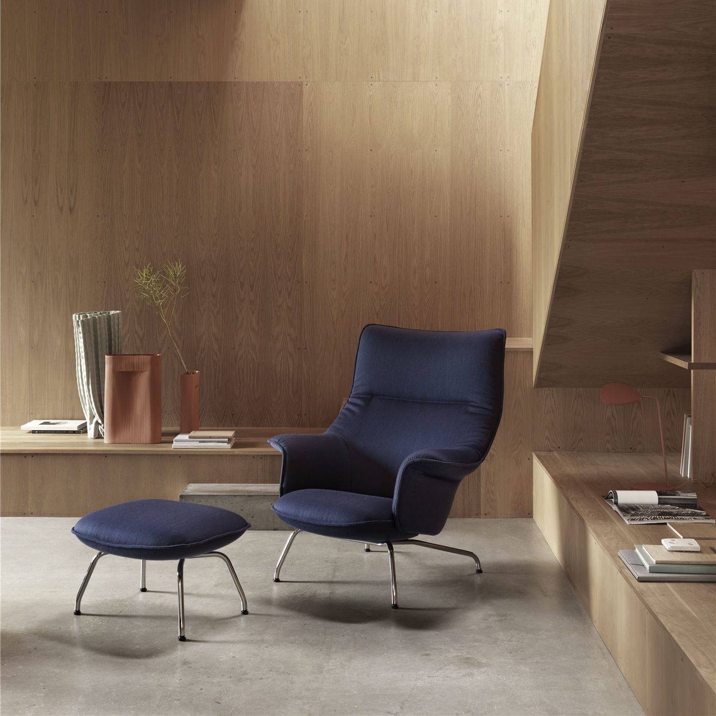 Poltrona design scandinavo - DOZE - Muuto - in tessuto / in acciaio ...