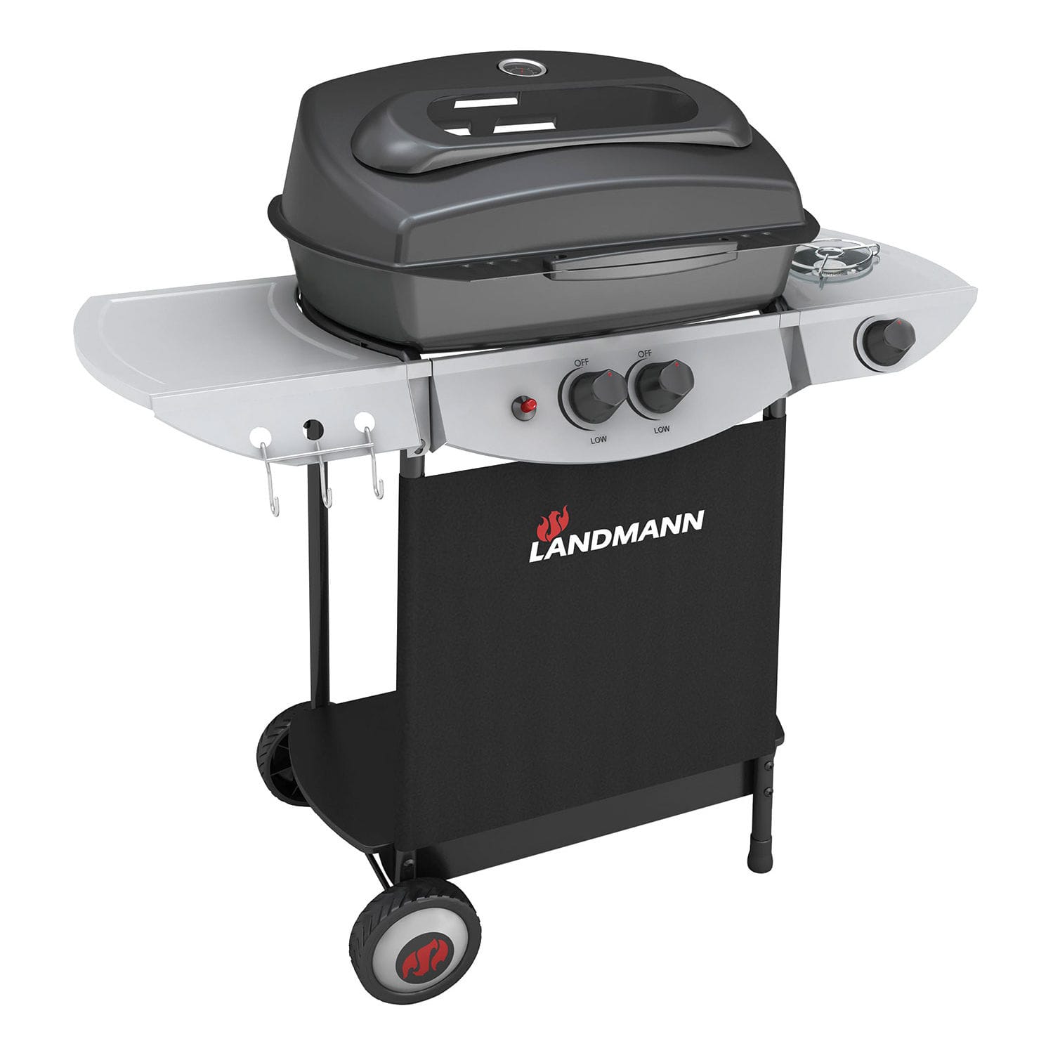 Barbecue a gas - 12442 - Landmann - con rotelle / in metallo / con carrello