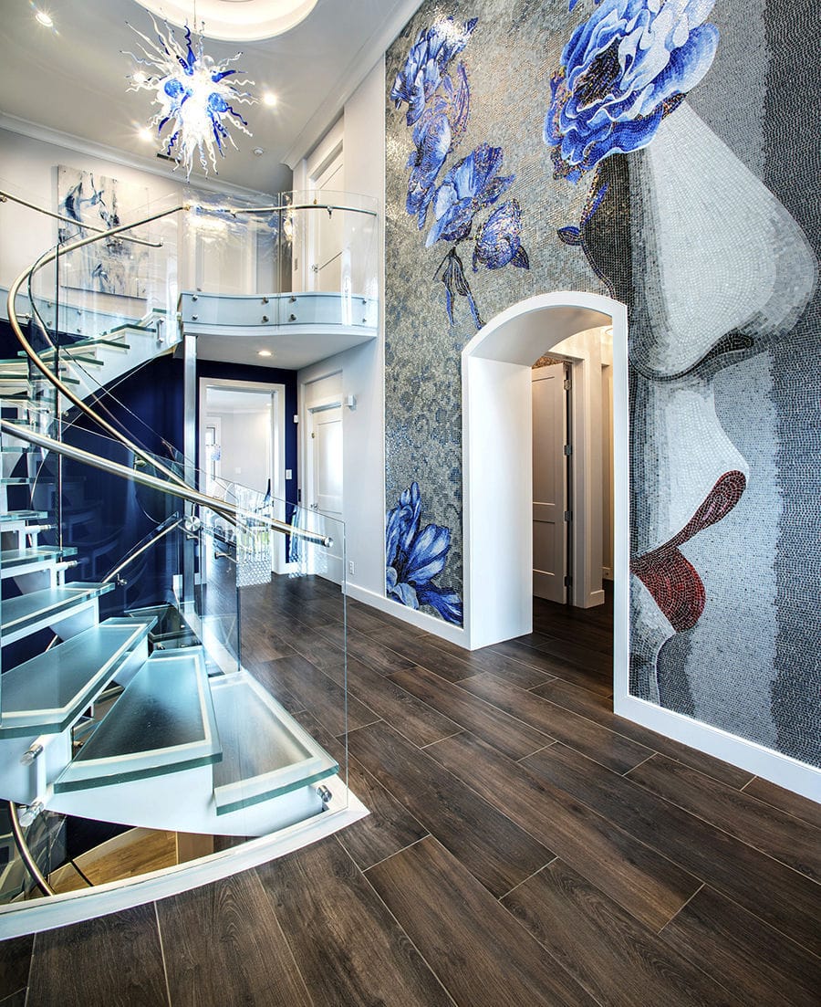 Scala curva - ThinkGlass - con gradini in vetro / con struttura in ...