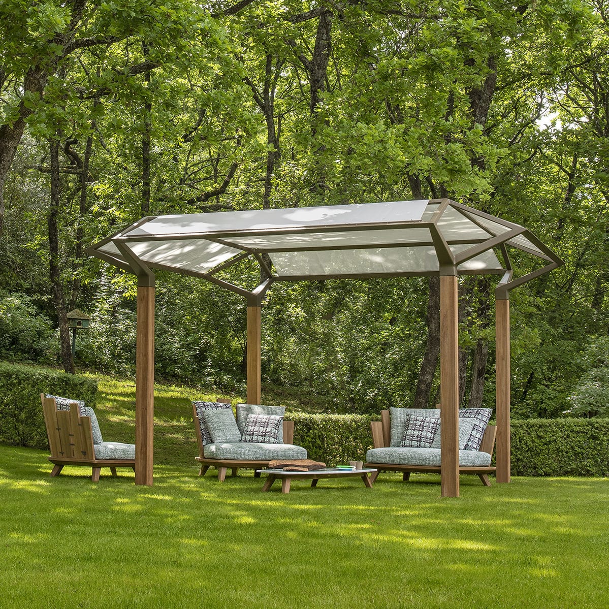 Pergola autoportante - Cosmo - Ethimo - in teak / in alluminio / con ...