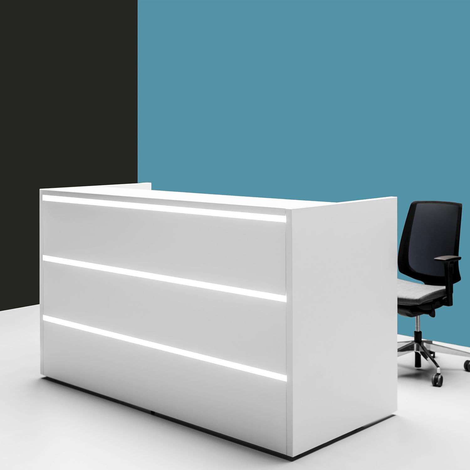 Banco reception d'angolo - TRESTA - Balma - a L / in melaminico / in MDF