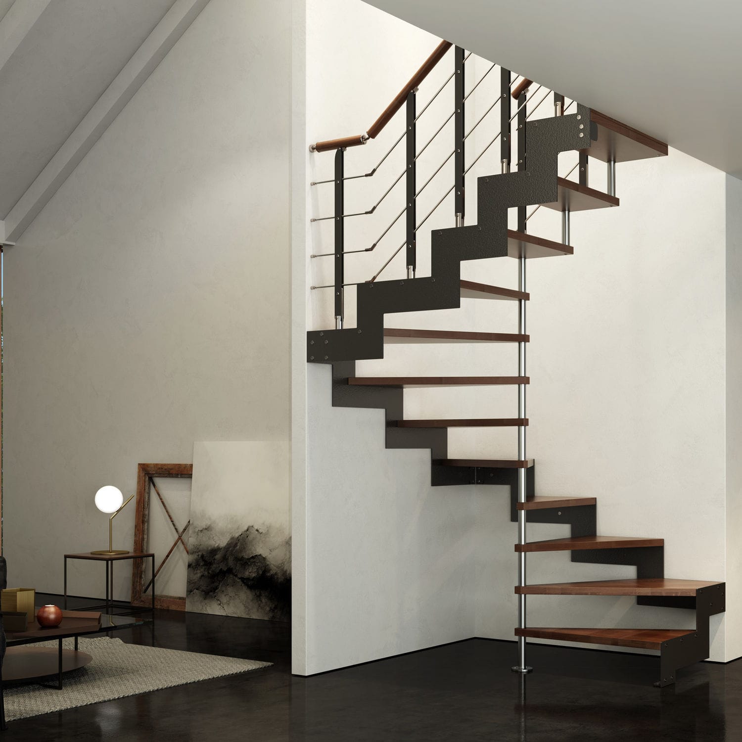 Scala a chiocciola quadrata - SPIRAL DAISY - RINTAL - con gradini in ...
