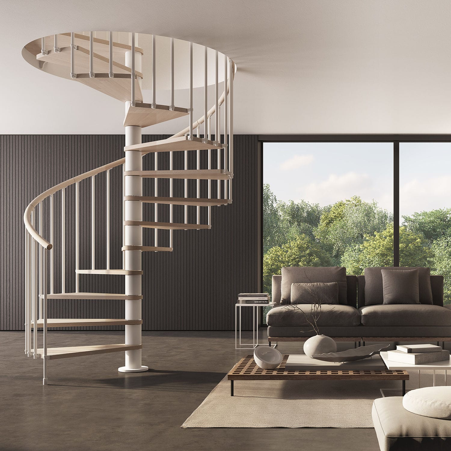 Scala a chiocciola - Phola - RINTAL - con gradini in legno / con ...