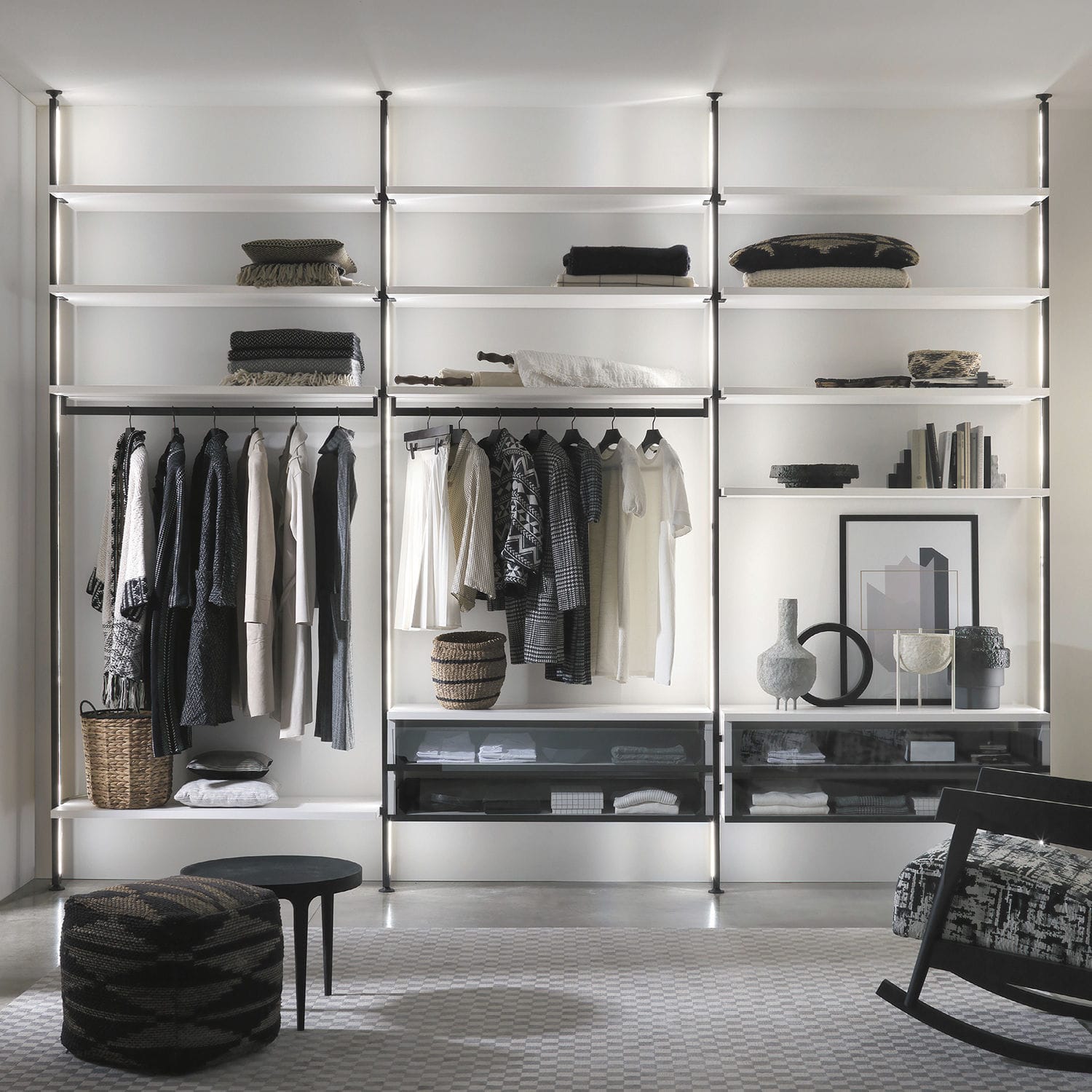 Cabina armadio modulare - WINDY SM010 - ZALF spa - con fissaggio a muro / contemporanea / in ...