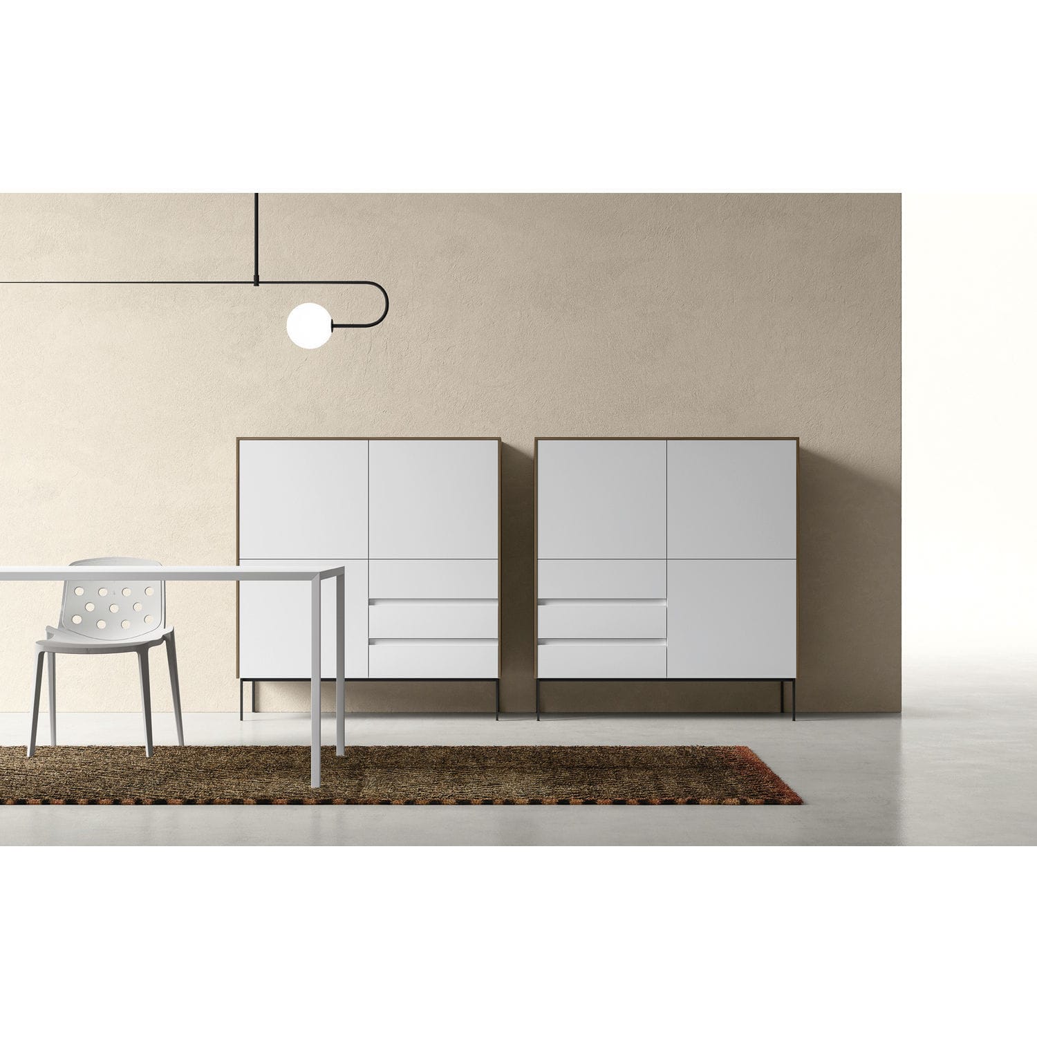 Credenza alta - ZALF spa - contemporanea / in metallo verniciato / con ...