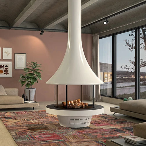 Camino a gas - EVA 992 - JC BORDELET - a pavimento / ad isola / centrale