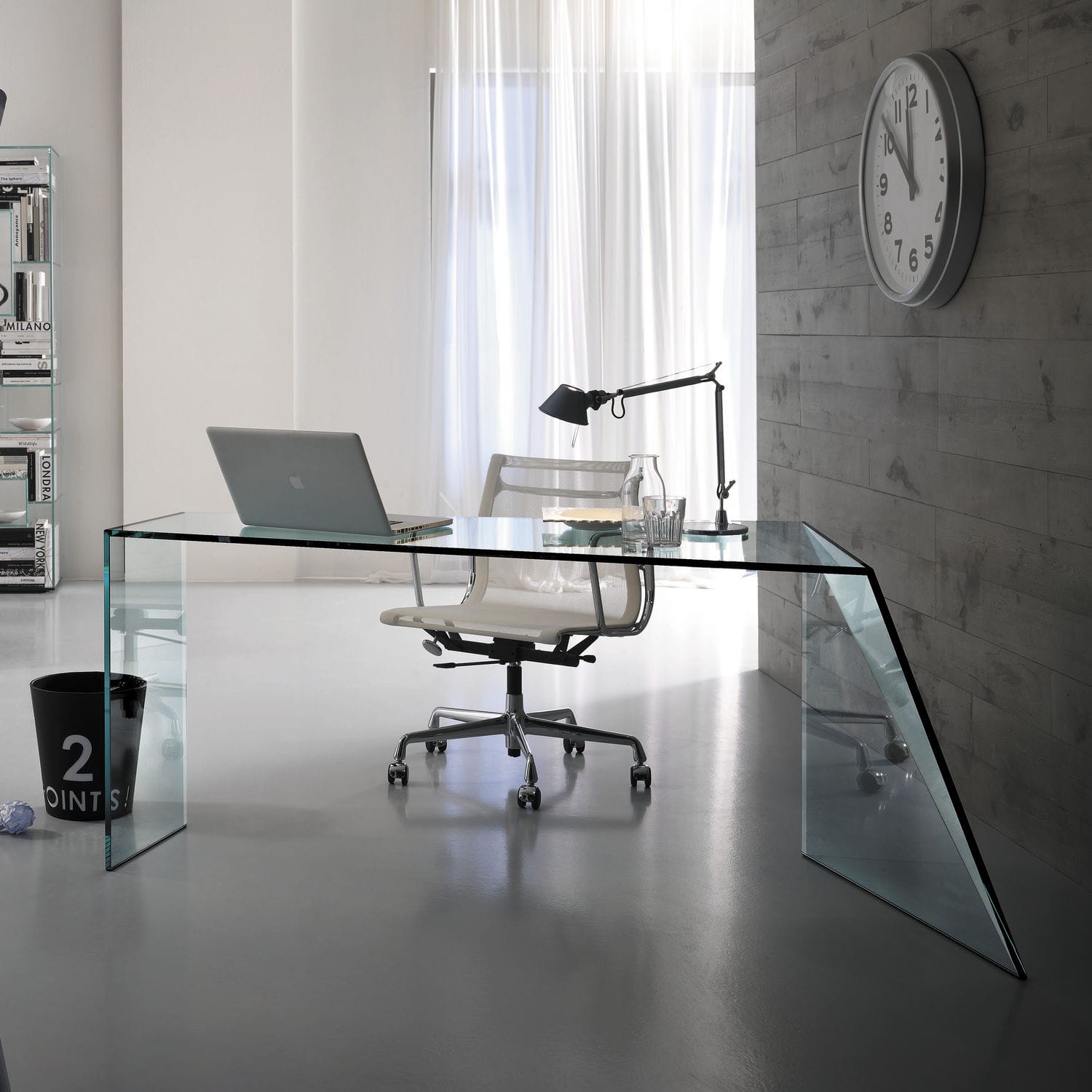 Scrivania moderna - PENROSE - TONELLI Design - in vetro