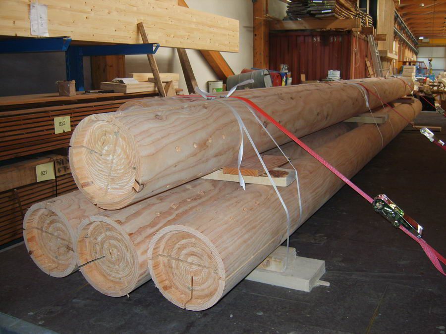 Pilastro prefabbricato in legno - Artbois SA - rotondo