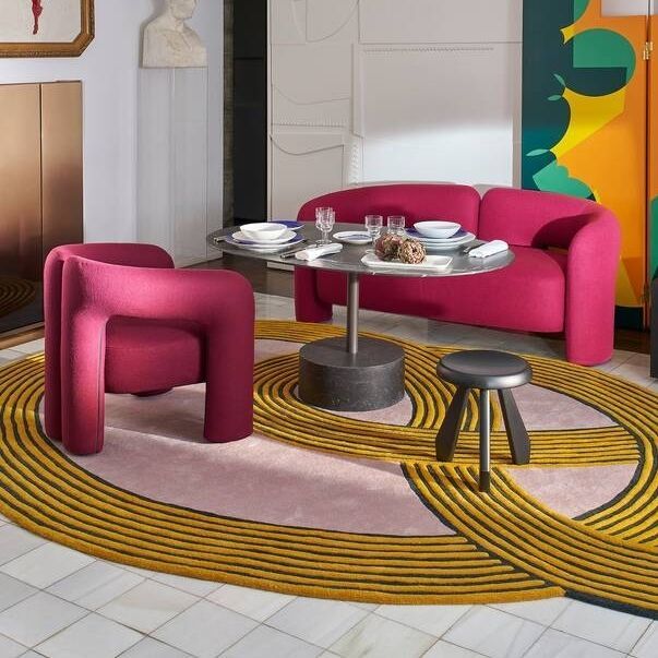 Tappeto contemporaneo - Rigadino - Cassina - a righe / in lana / di ...