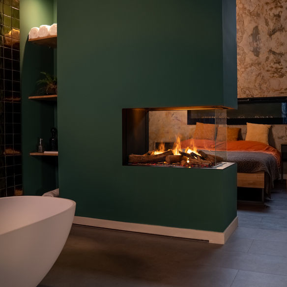 Focolare chiuso elettrico - E-MATRIX MOOD 800-500 RD - Faber - a 3 ...