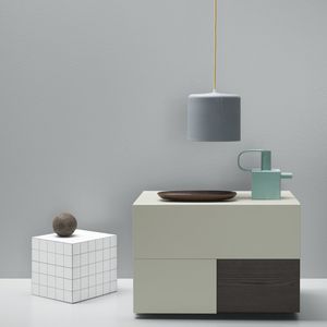 Comodino moderno - WAFER - md house - in legno laccato / in frassino ...