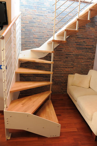 Scala a L - ANTEA - Ci. Erre Scale - con gradini in legno / con ...