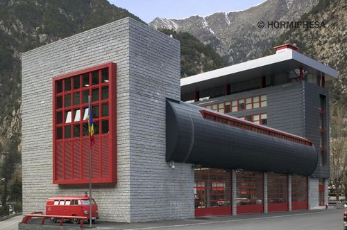 Edificio prefabbricato - BOMBERS ANDORRA - HORMIPRESA - in calcestruzzo ...