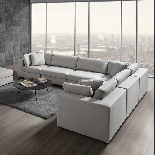 Divano modulare - Simido - FPM TUTTOMOBILI - d'angolo / moderno / grigio